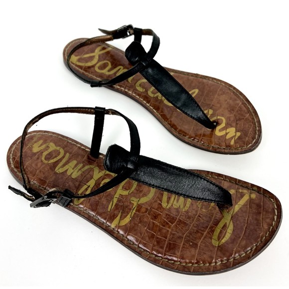 Sam Edelman | Shoes | Sam Edelman Gigi Thong Sandal Black Leather Icons ...